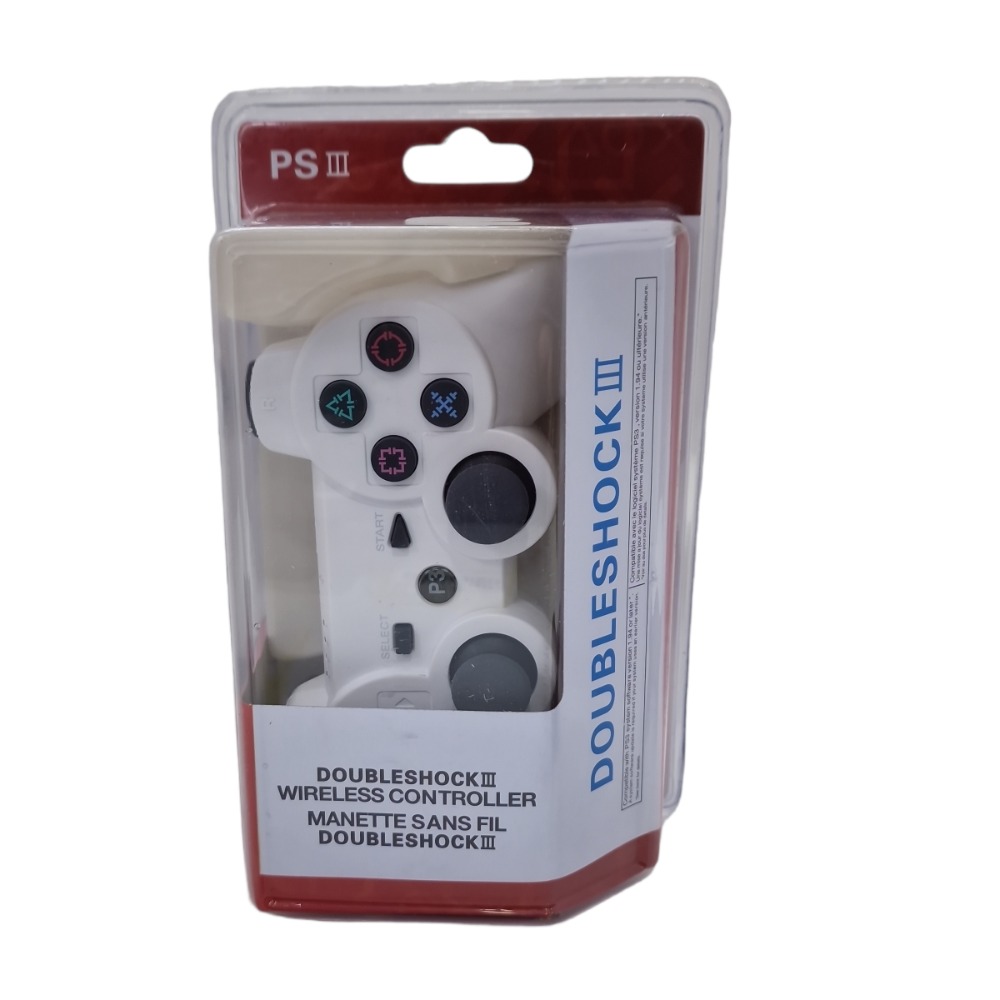 New 3rd Party PlayStation 3 Wireless Controller - White - Own4Less